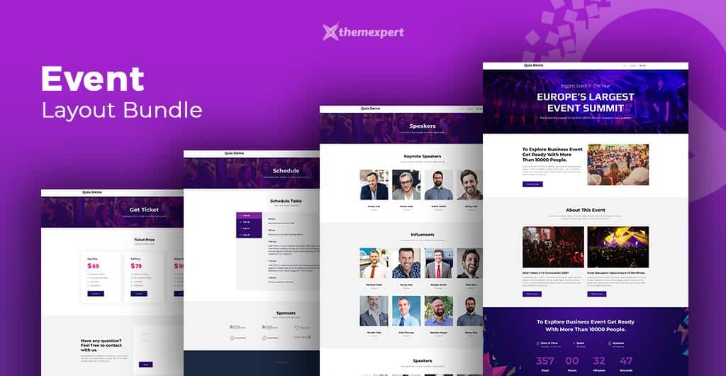 Introducing Event Layout Pack for Quix Page Builder - ThemeXpert