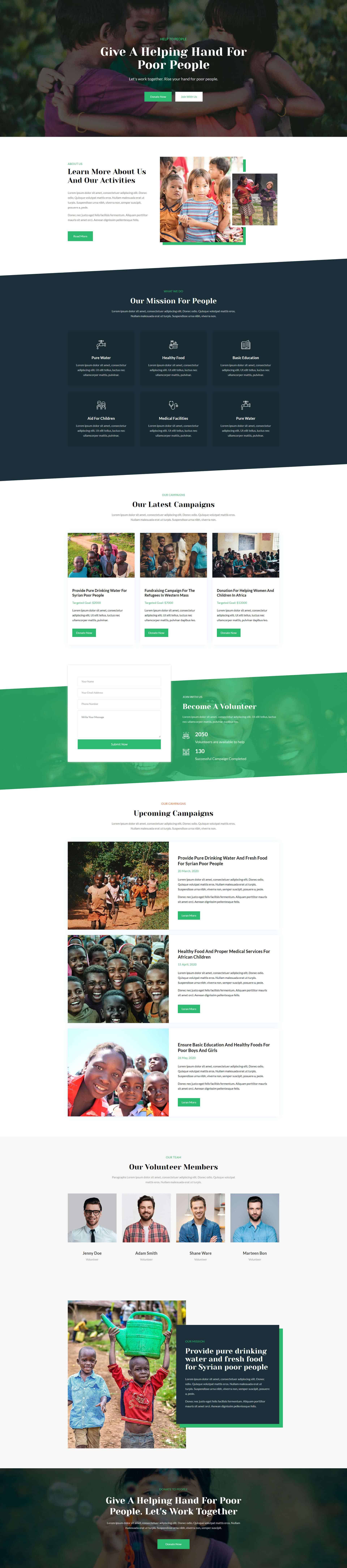 Introducing Charity Layout Pack for Quix Page Builder - ThemeXpert