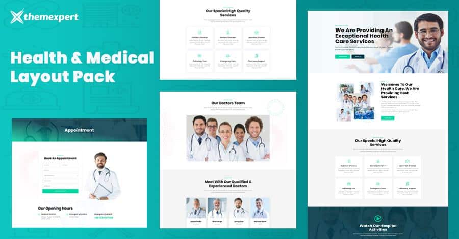Introducing Health & Medical Layout Pack for Quix Page Builder - ThemeXpert