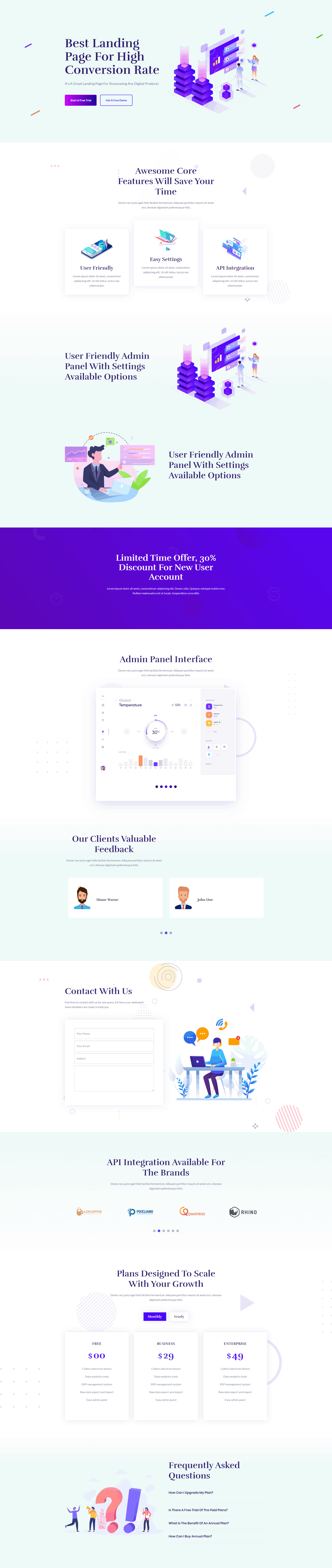 Introducing Software and SaaS Landing Page Kit for Quix Page Builder ...