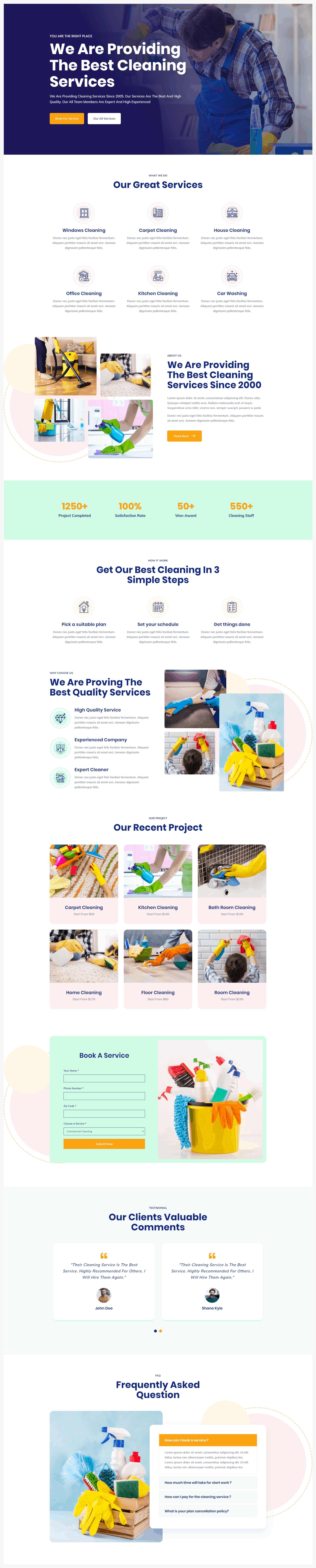 Introducing Best Cleaning Service Layout Pack for Quix Page Builder ...