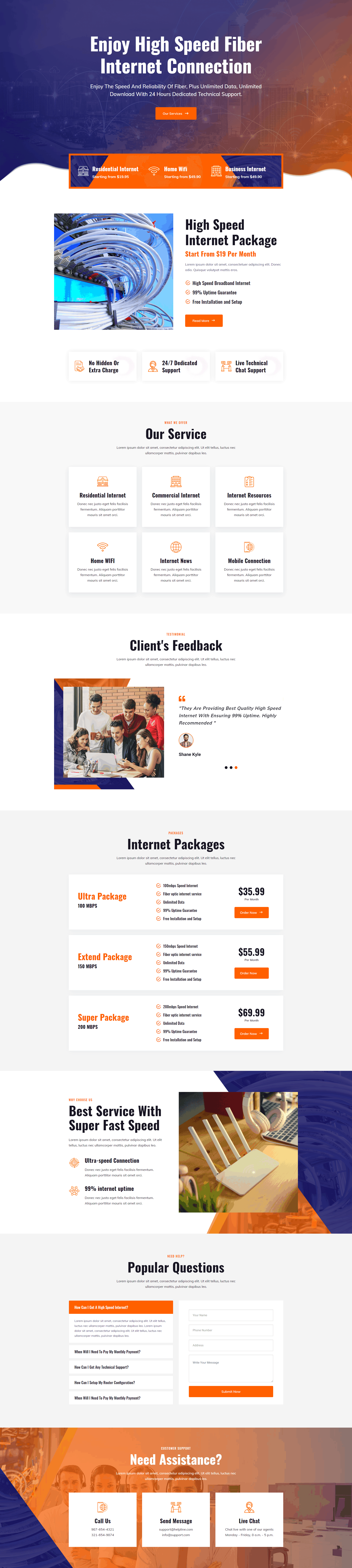 Introducing Internet Service Provider Layout Pack for Quix Page Builder ...