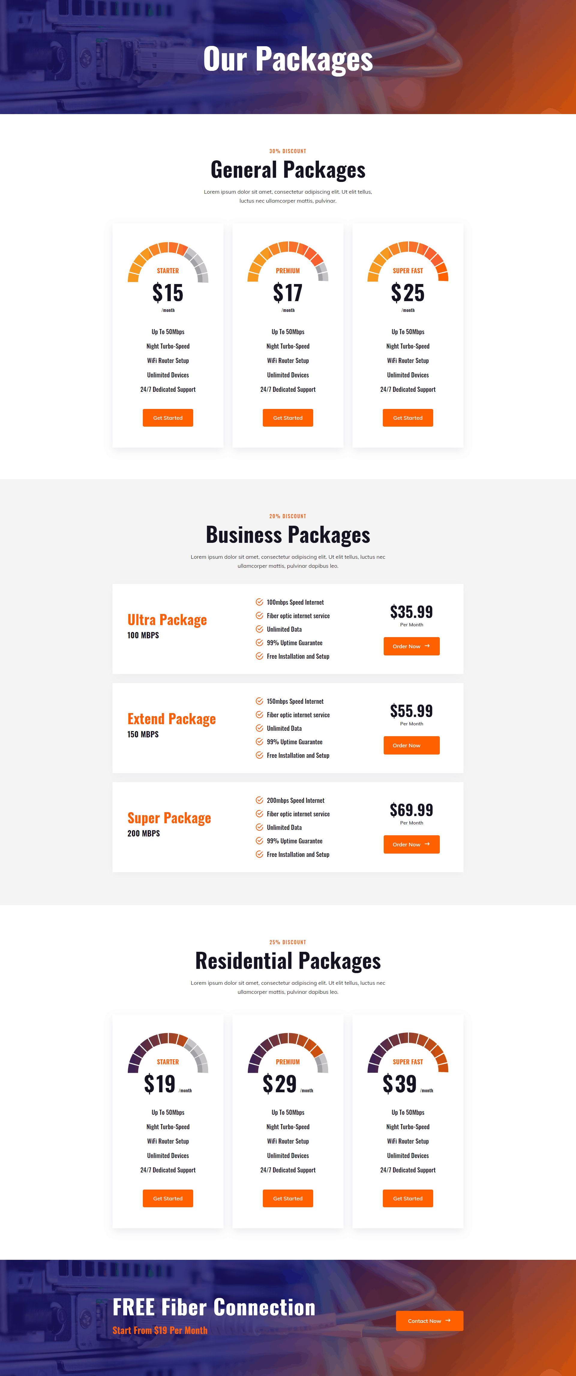 Introducing Internet Service Provider Layout Pack for Quix Page Builder ...
