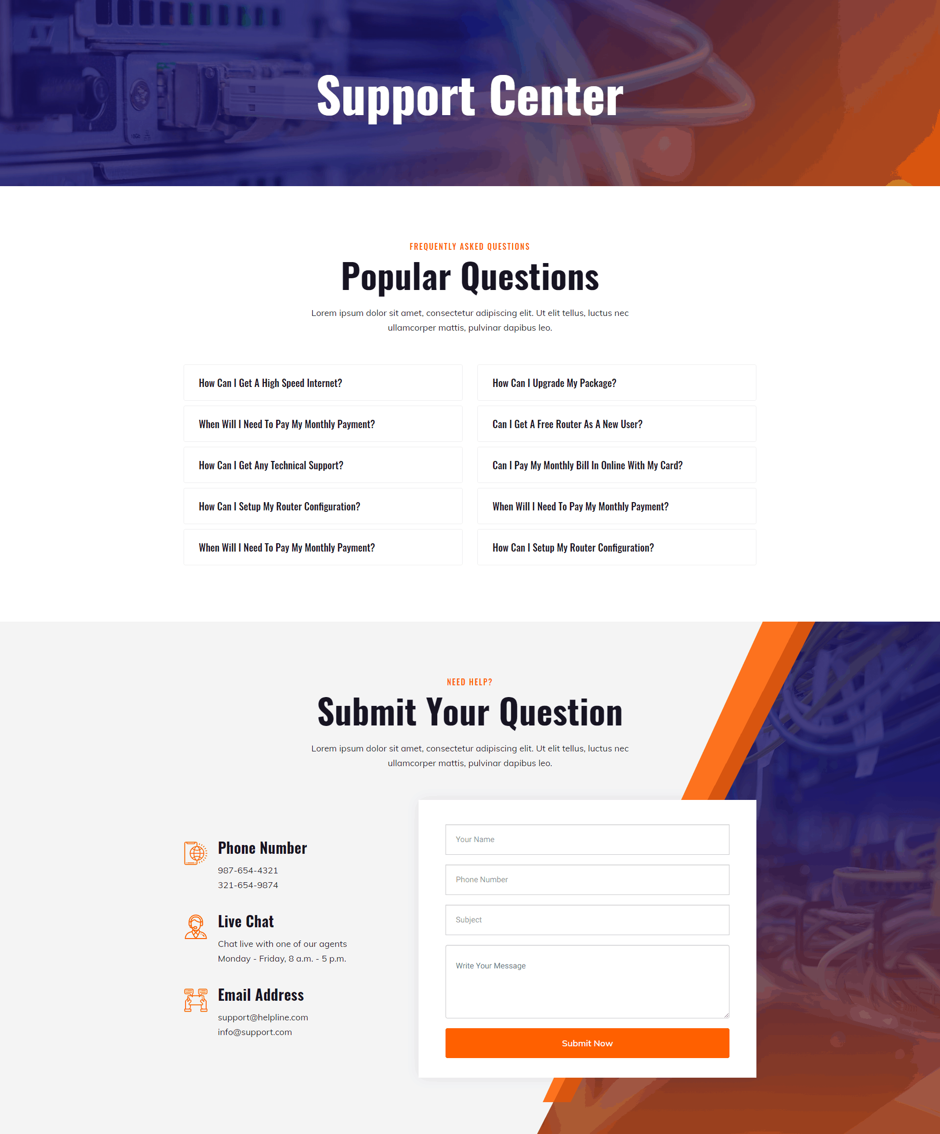 Introducing Internet Service Provider Layout Pack for Quix Page Builder ...