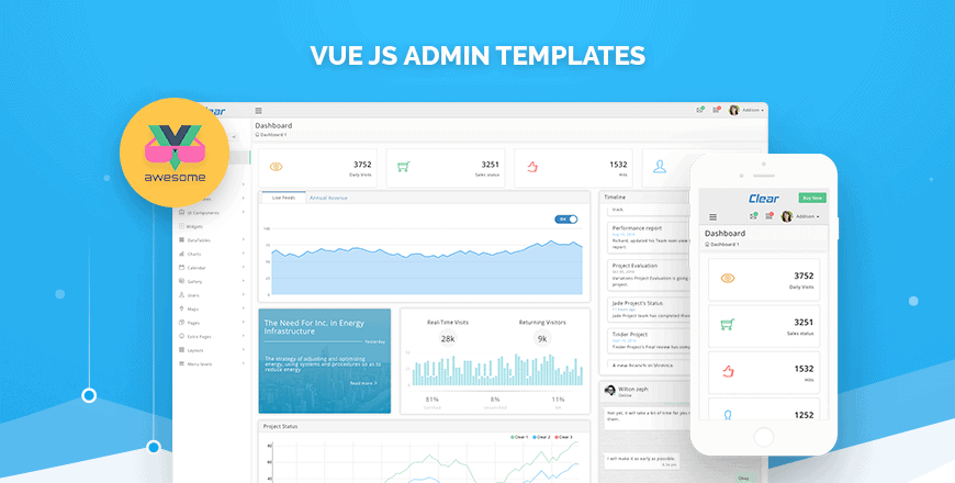 12 Free Premium VueJS Admin Templates Built With Bootstrap ThemeXpert
