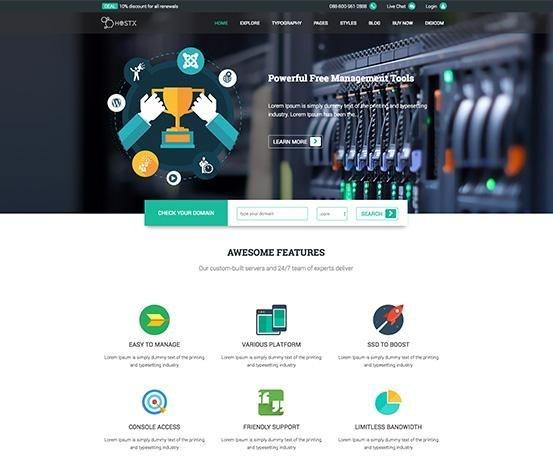 HostX - Responsive Hosting Joomla Template - ThemeXpert
