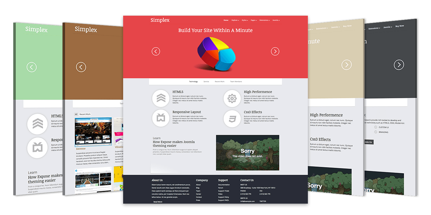Simplex - Responsive Business Template for Joomla - ThemeXpert